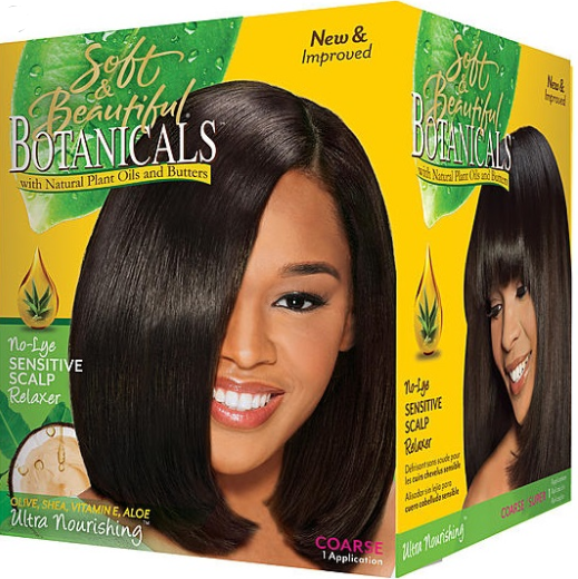 Soft & Beautiful Botanicals No-Lye Sensitive Scalp Relaxer Kit Coarse