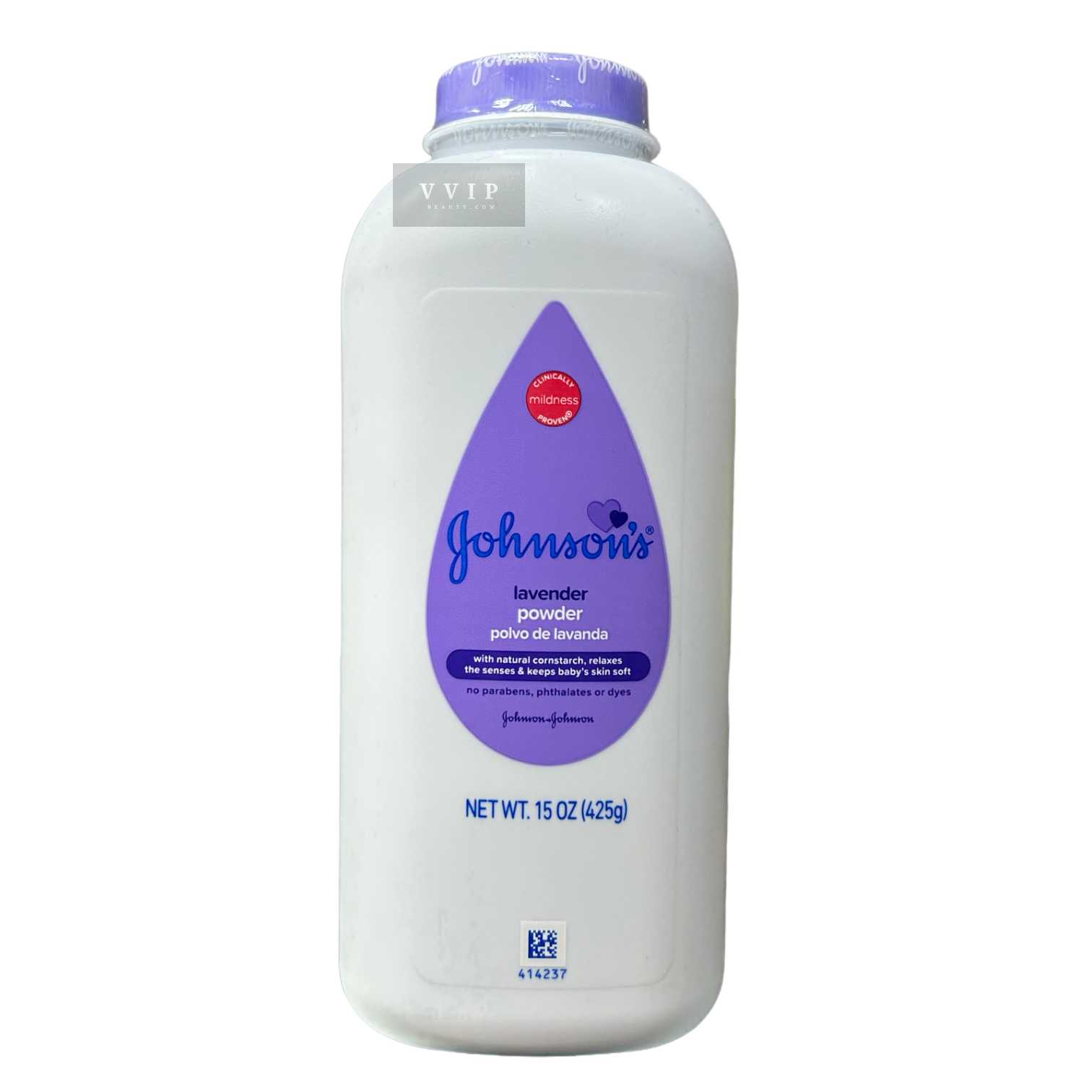 Johnson's Lavender Baby Powder With Naturally Derived Cornstarch, 15 O