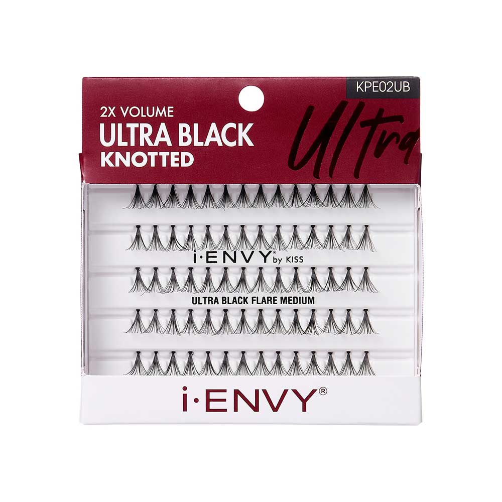 Medium Ultra Black Knotted Individual Lash (70pcs)-KPE02UB