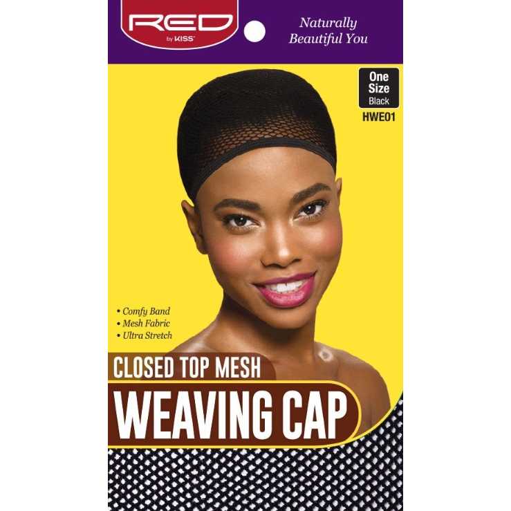 Red by Kiss (Closed top) Mesh Weaving Cap, Black (S20.136)